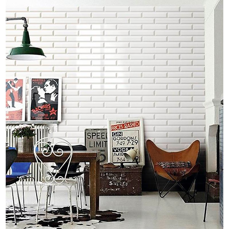Cerámica Para Pared Estilo Brick Subway Bisel-B 10x30 Blanco ...