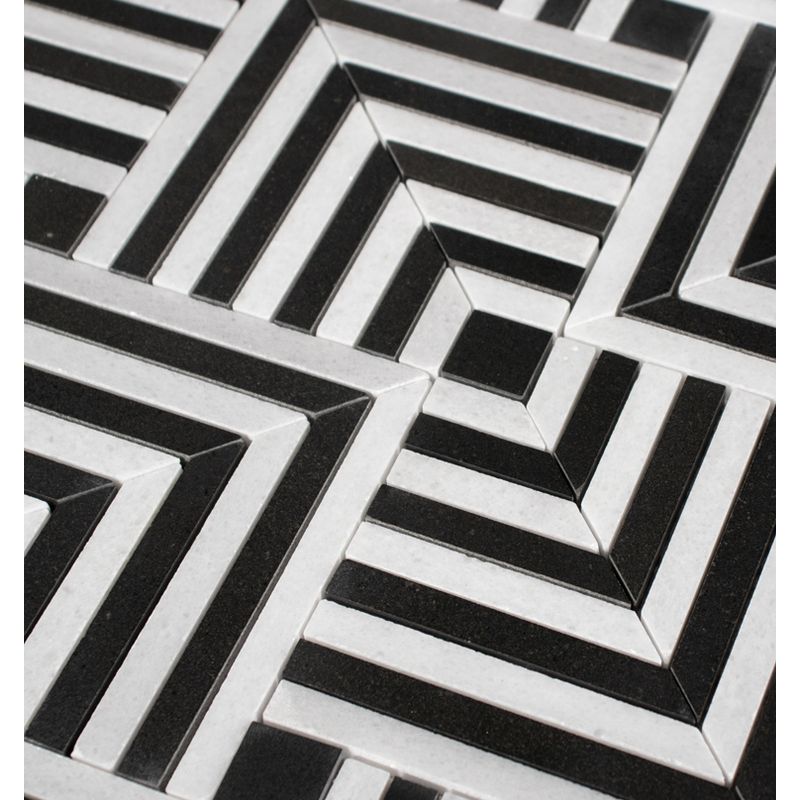 Decorados Para Pisos Estilo Mosaico Exclusive 31x31 Mix Blanco Negro ...